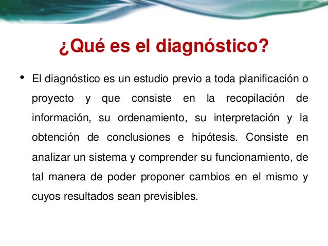 Sesion 1 el diagnostico en el proyecto