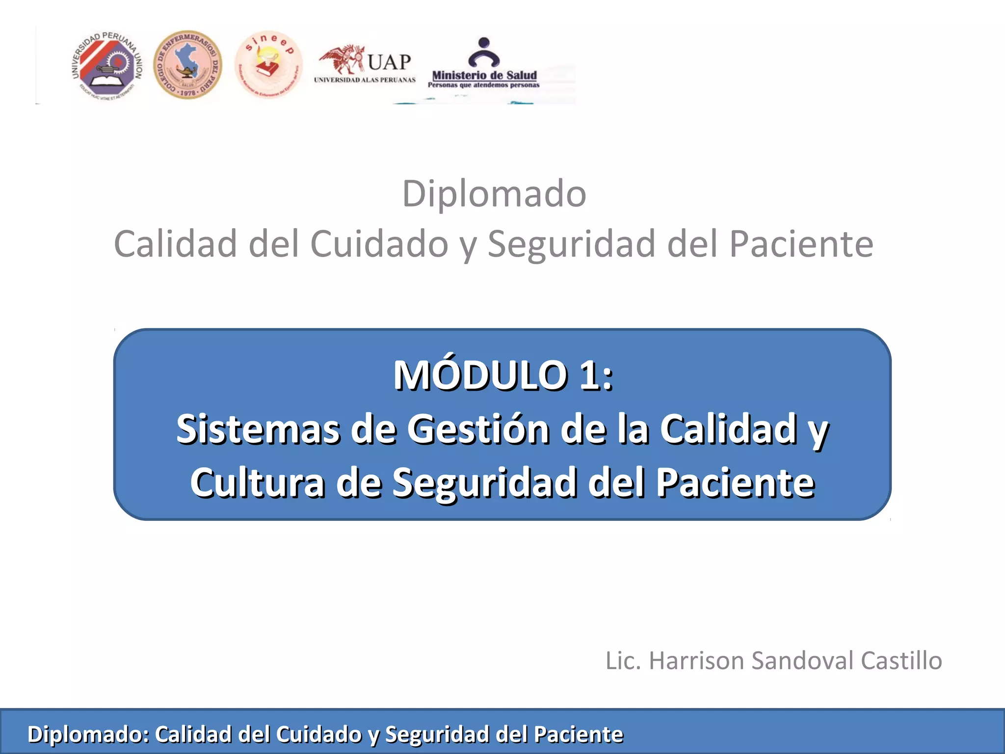 Calidad y Seguridad del Paciente | PPT
