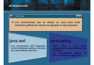 Sesion10 Interfaces Graficas Usuarios - java | PDF | Programming Languages | Computing