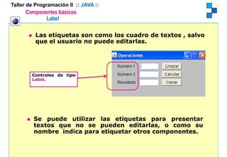 Sesion12-componentes Visuales java | PDF