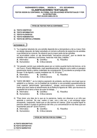 Sesion 14 5 to - clasificaciones textuales | DOC