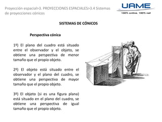 Sesion 15 sistemas de proyecciones conicas | PPTX