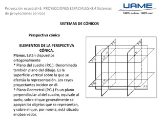 Sesion 15 sistemas de proyecciones conicas | PPTX