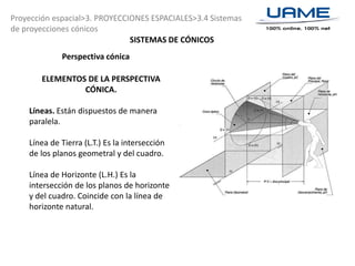 Sesion 15 sistemas de proyecciones conicas | PPTX