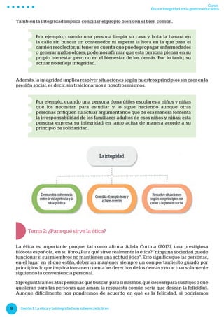 Sesión 1: La ética y la integridad son saberes prácticos | PDF