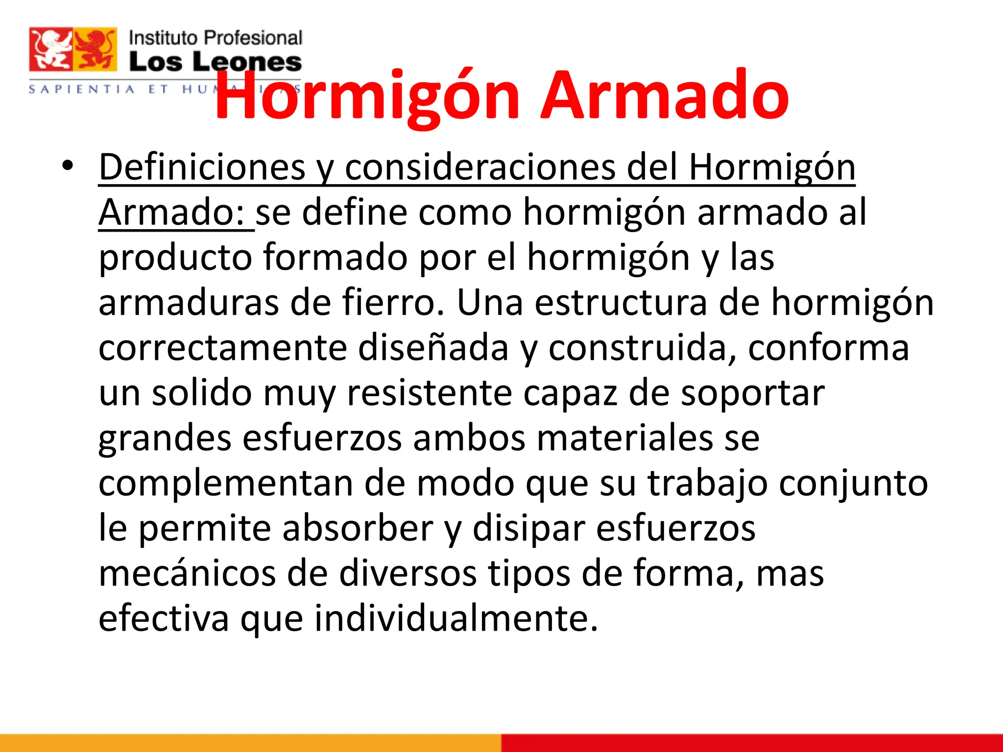 Introduccion al Hormigon Armado. que es y en que consiste | PPT