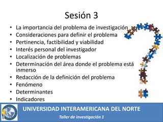 Definicion-del-problema-Sesion3 | PPTX