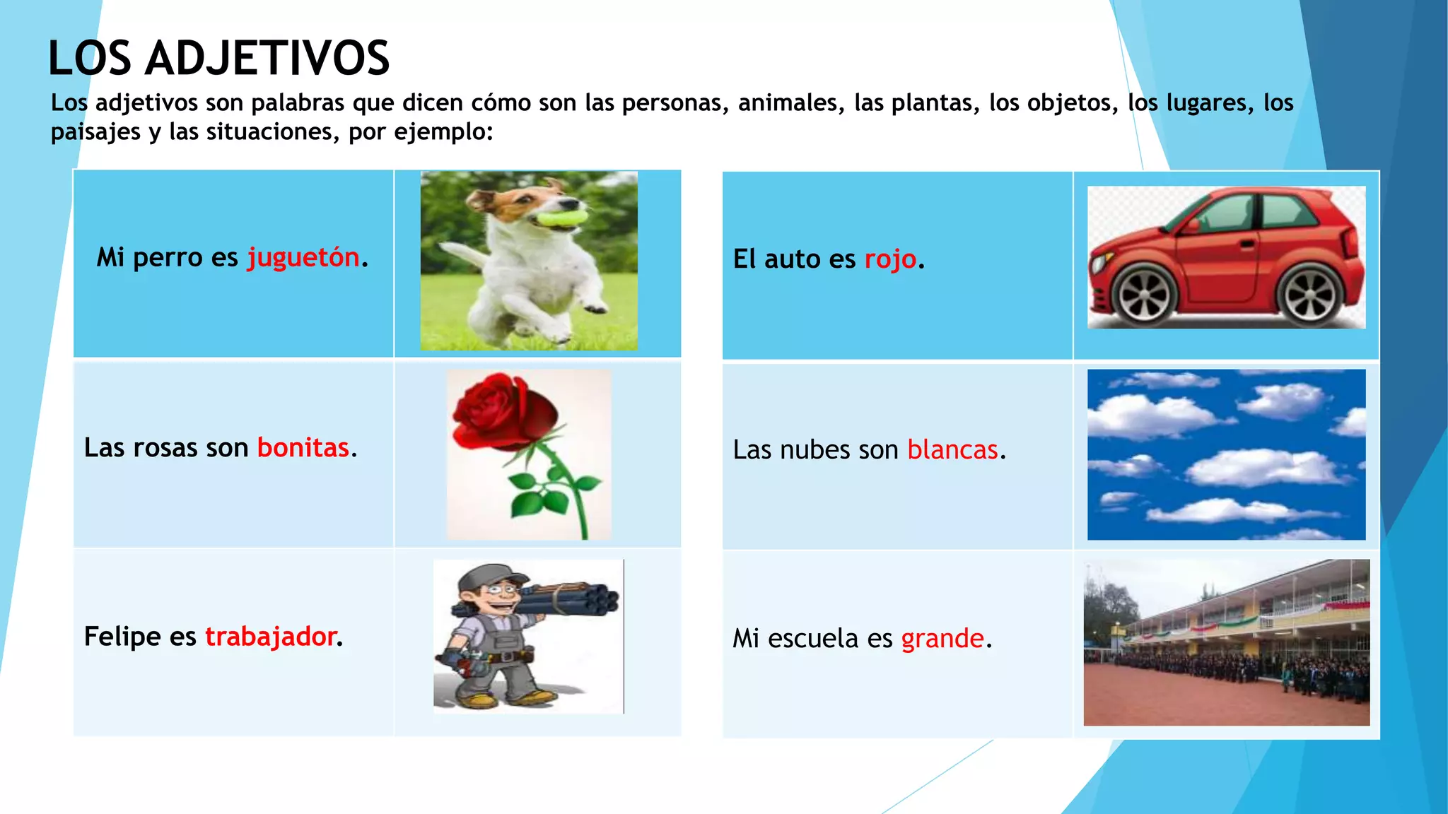 2O. GRADO ADJETIVOS, VALOR POSICIONAL, LOS SENTIMIENTOS Y LAS EMOCIONES ...