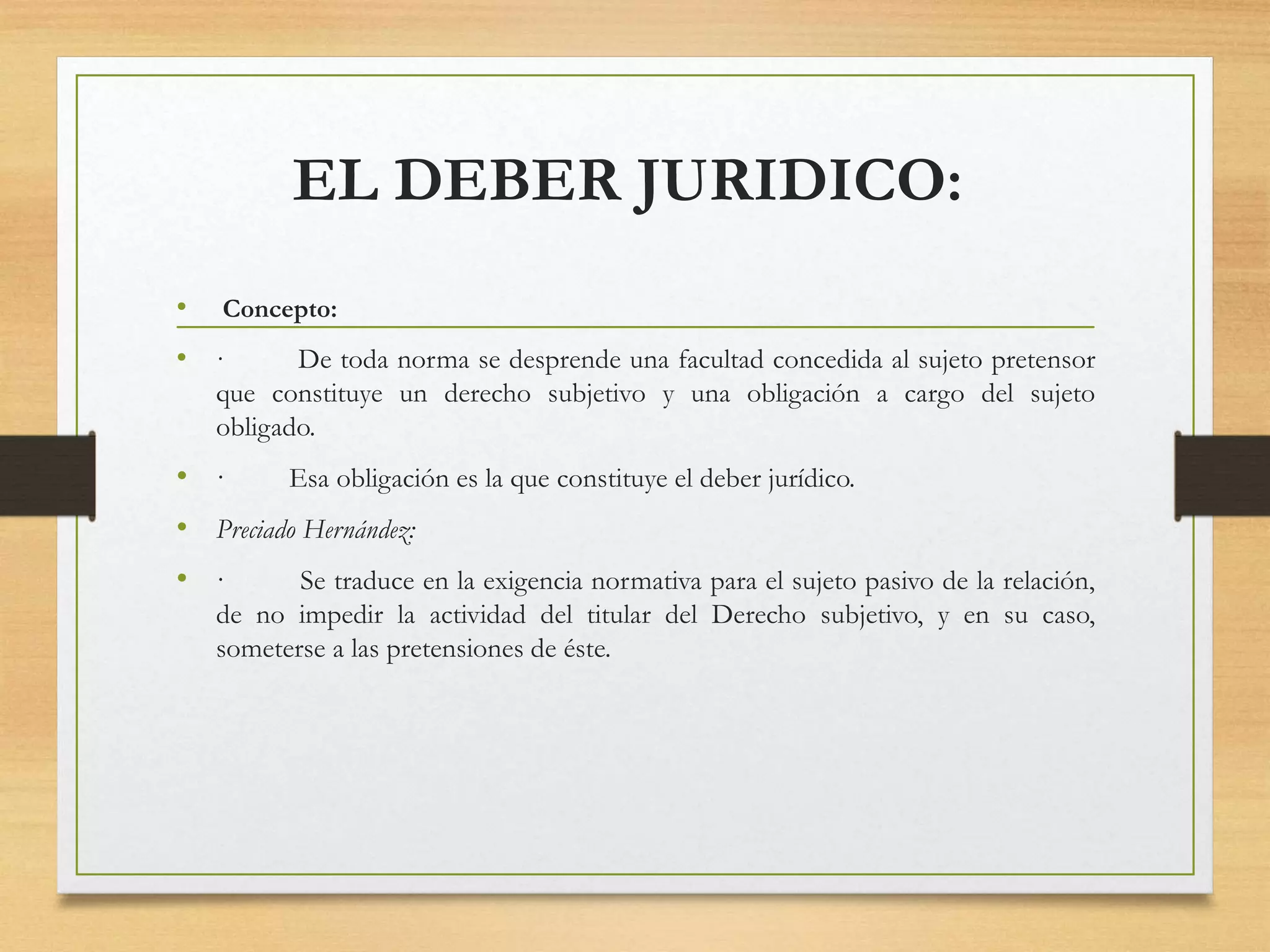 derecho subjetivo- deber jurídico | PPTX