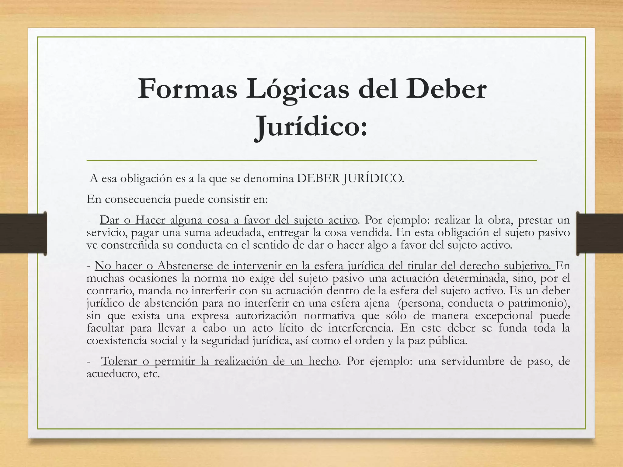 derecho subjetivo- deber jurídico | PPTX