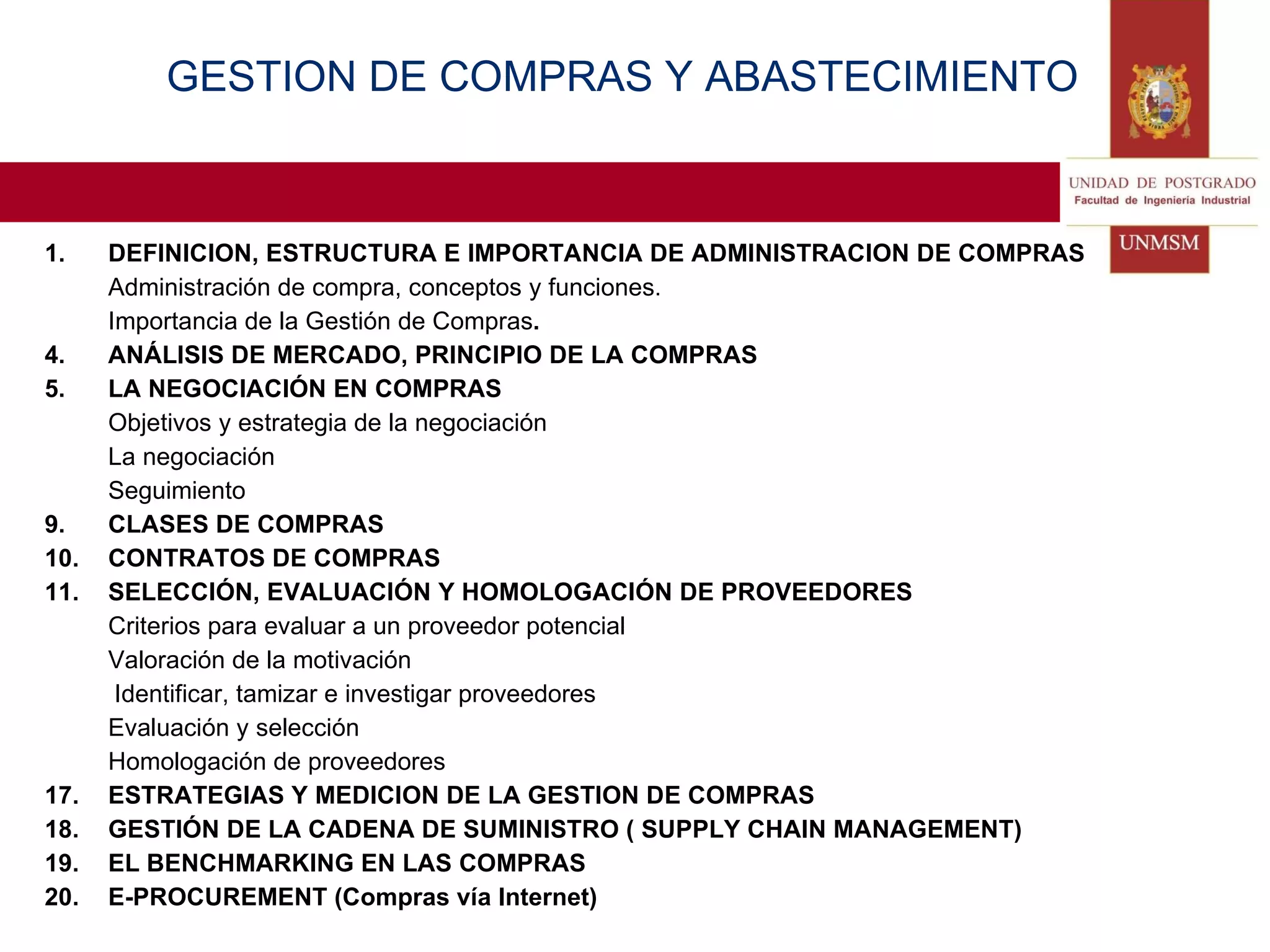 Gestion De Compras Y Abastecimiento | PPT
