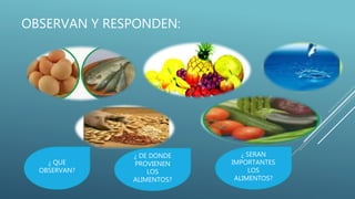Sesion de aprendizaje los alimentos primer grado | PPTX