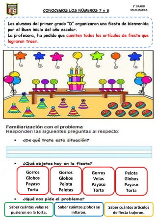 Sesion de l.os numeros del uno al siete y ocho | DOCX