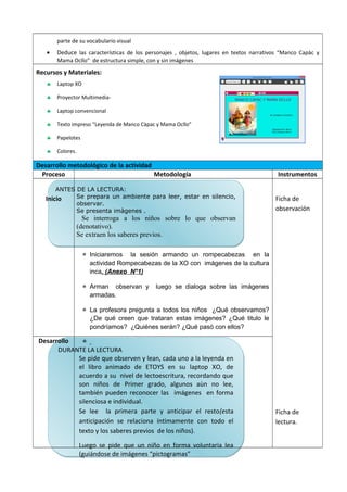 Sesion de manco capac y mama ocllo | DOC