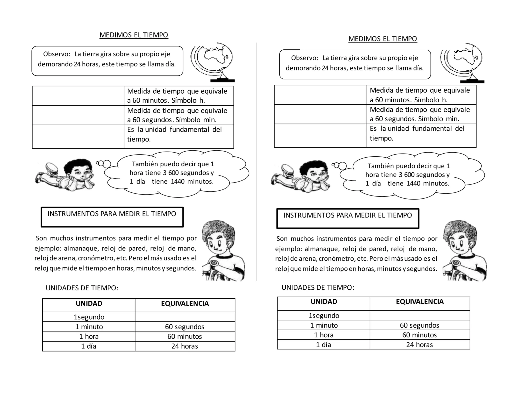 Sesion de matematica medimos el tiempo | DOCX