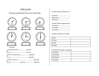 Sesion de matematica medimos el tiempo | DOCX