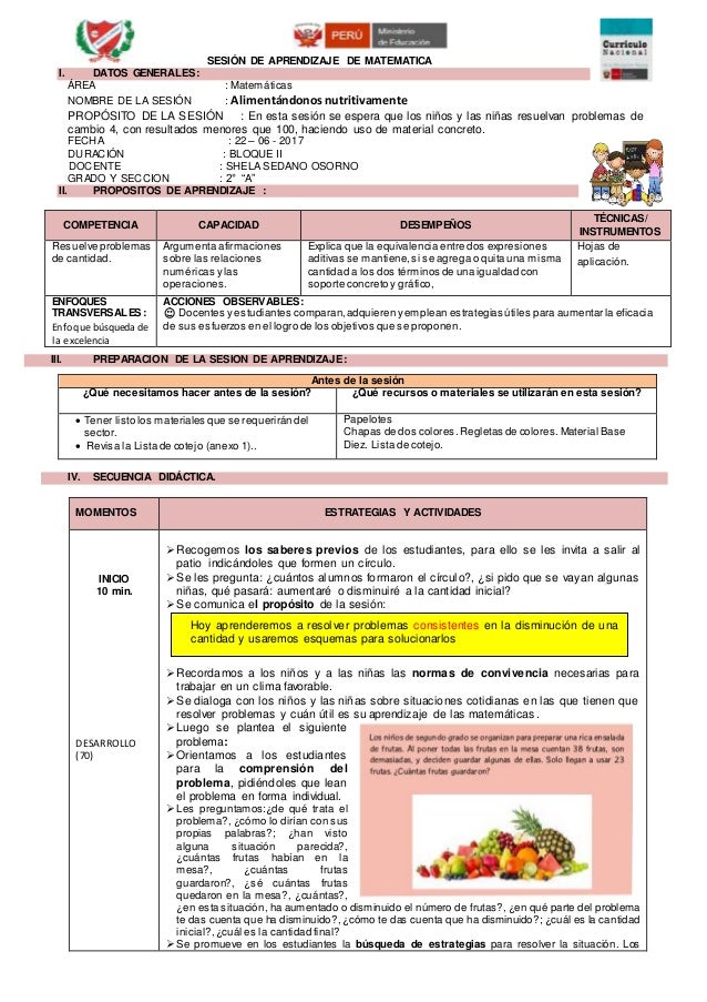 Sesion de matematicas 22 de junio alimentandonos nutritivamente Sesion de matematicas 22 de junio alimentandonos nutritivamente