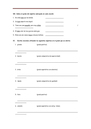 Sesion el adjetivo | PDF