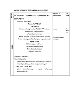 Sesion en quechua | PDF