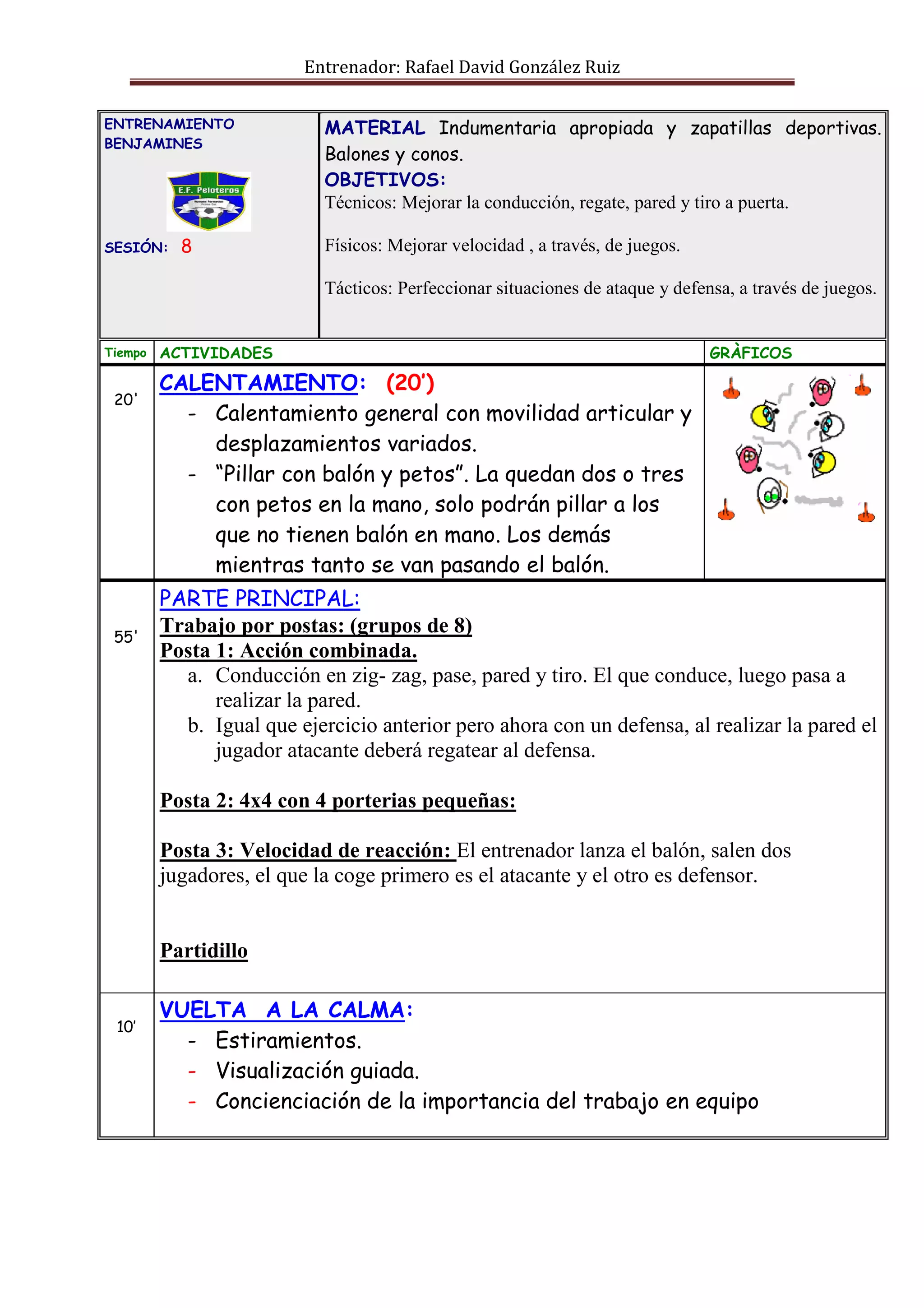 Sesiones entrenamiento para benjamines | PDF | Soccer | Sports