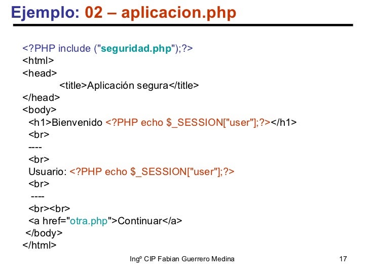 Sesiones En Php Uso De Sesiones En Php Ejemplos De