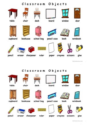 SESIONES DE APRENDIZAJE classroom objects primero.doc