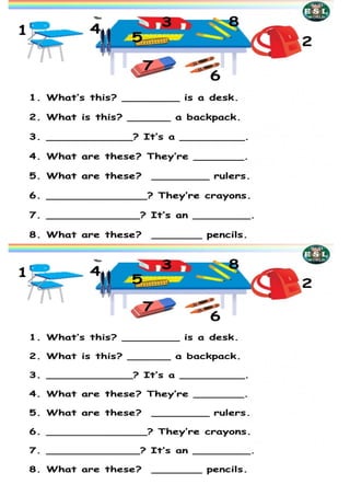 SESIONES DE APRENDIZAJE classroom objects primero.doc