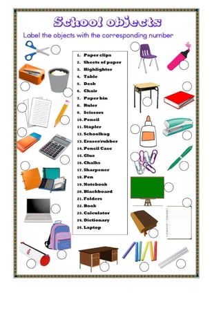 SESIONES DE APRENDIZAJE classroom objects primero.doc
