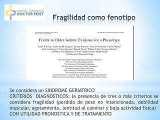 Anciano Frágil en Atención Primaria | PPTX