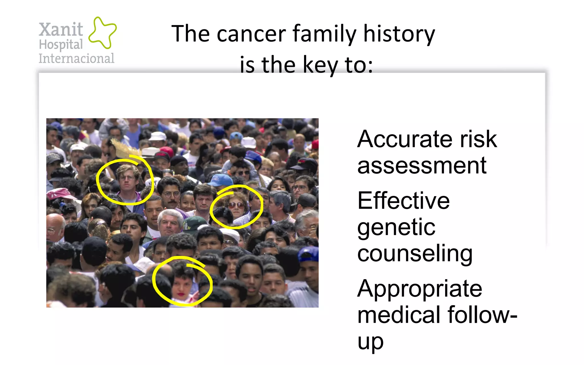 Cancer screening and Genetics Risk Assessment Counseling program | PPT