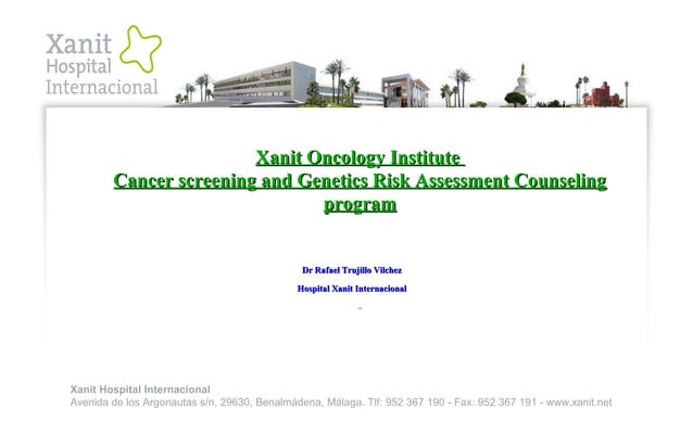 Cancer screening and Genetics Risk Assessment Counseling program | PPT