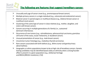 Cancer screening and Genetics Risk Assessment Counseling program | PPT