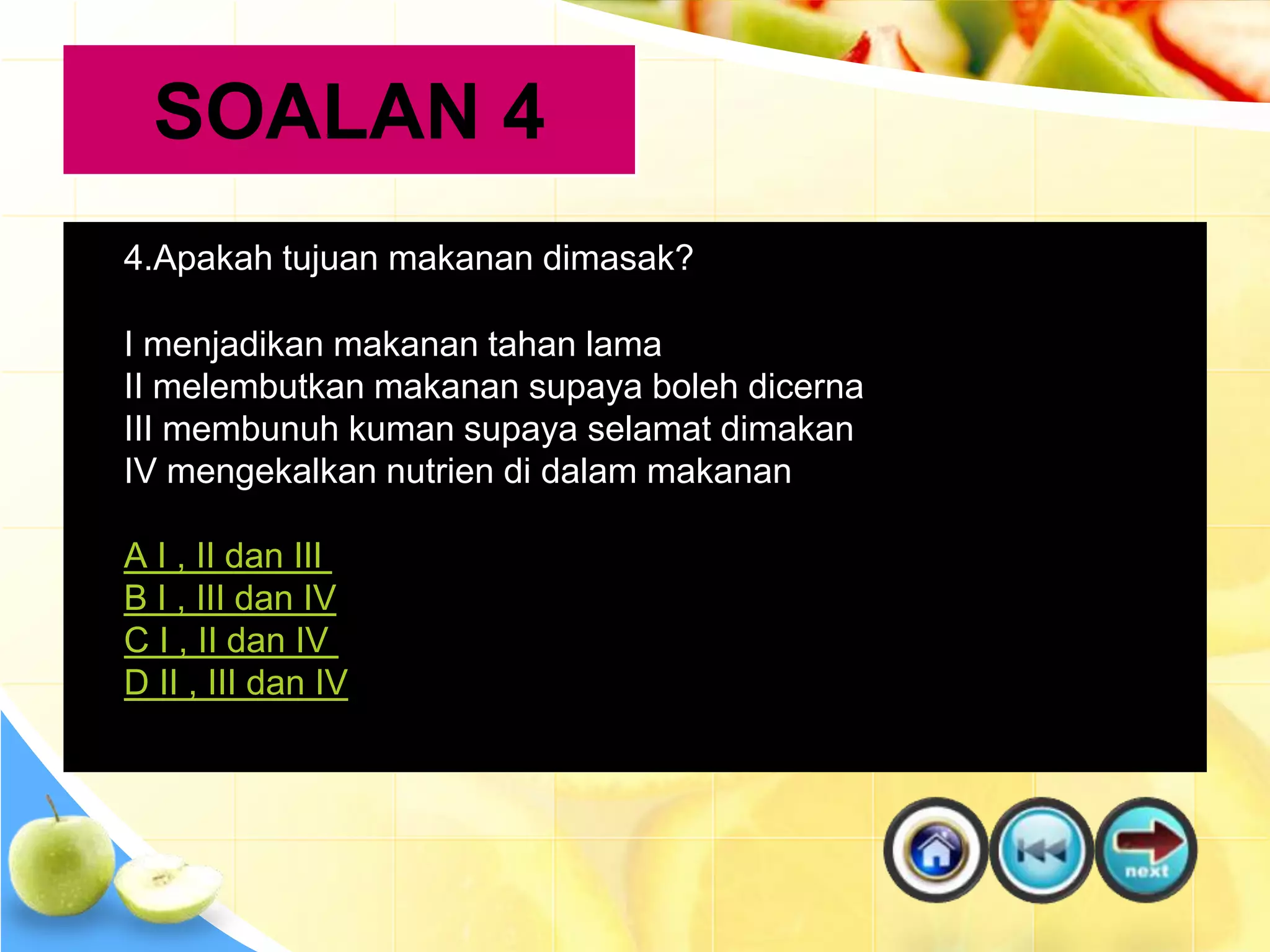 SOALAN-PEMAKANAN & PENGURUSAN SAJIAN | PPTX
