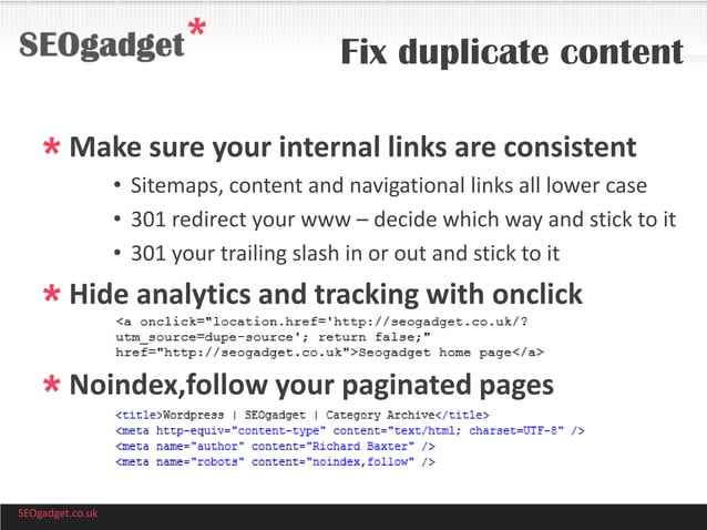 Dynamic Website Optimisation - SEO Beyond the Basics | PPT