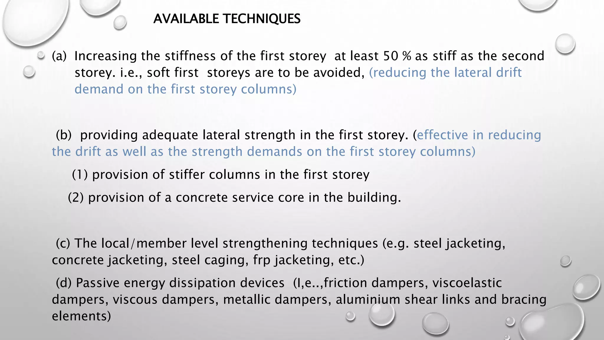 Sesmic strengthining of multi storey building with soft storey week 2 ...