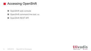 TechEvent OpenShift for Developers | PDF
