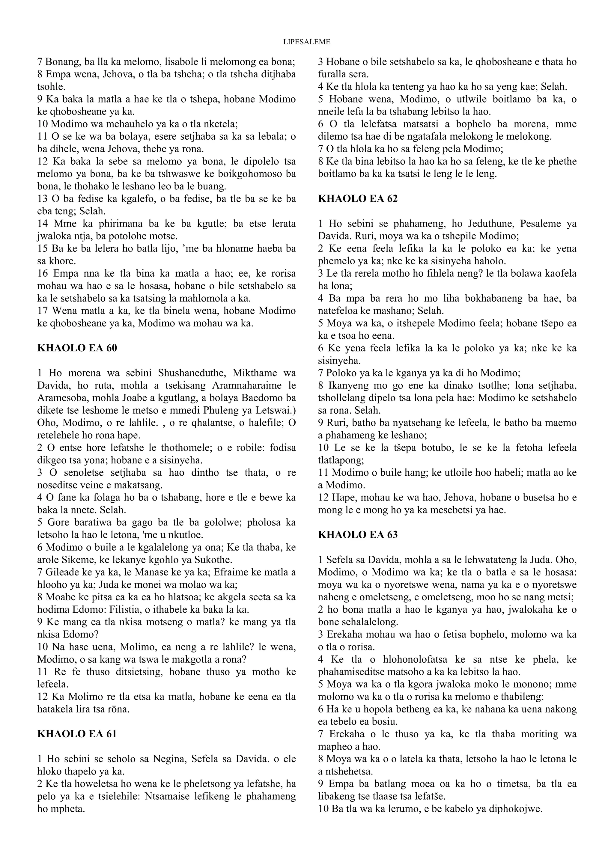 Sesotho - The Book of Psalms - Google Cloud Translation.pdf