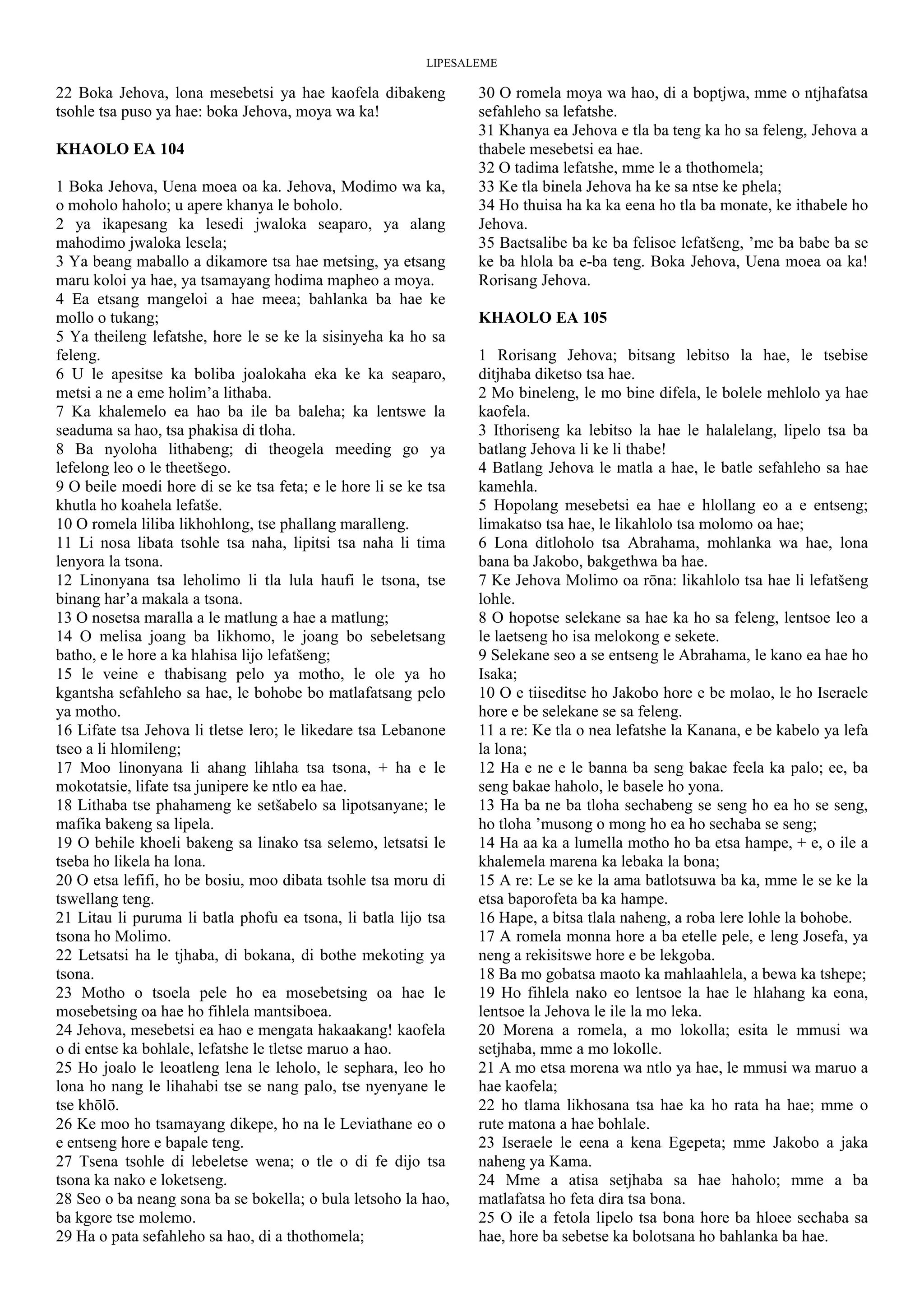 Sesotho - The Book of Psalms - Google Cloud Translation.pdf