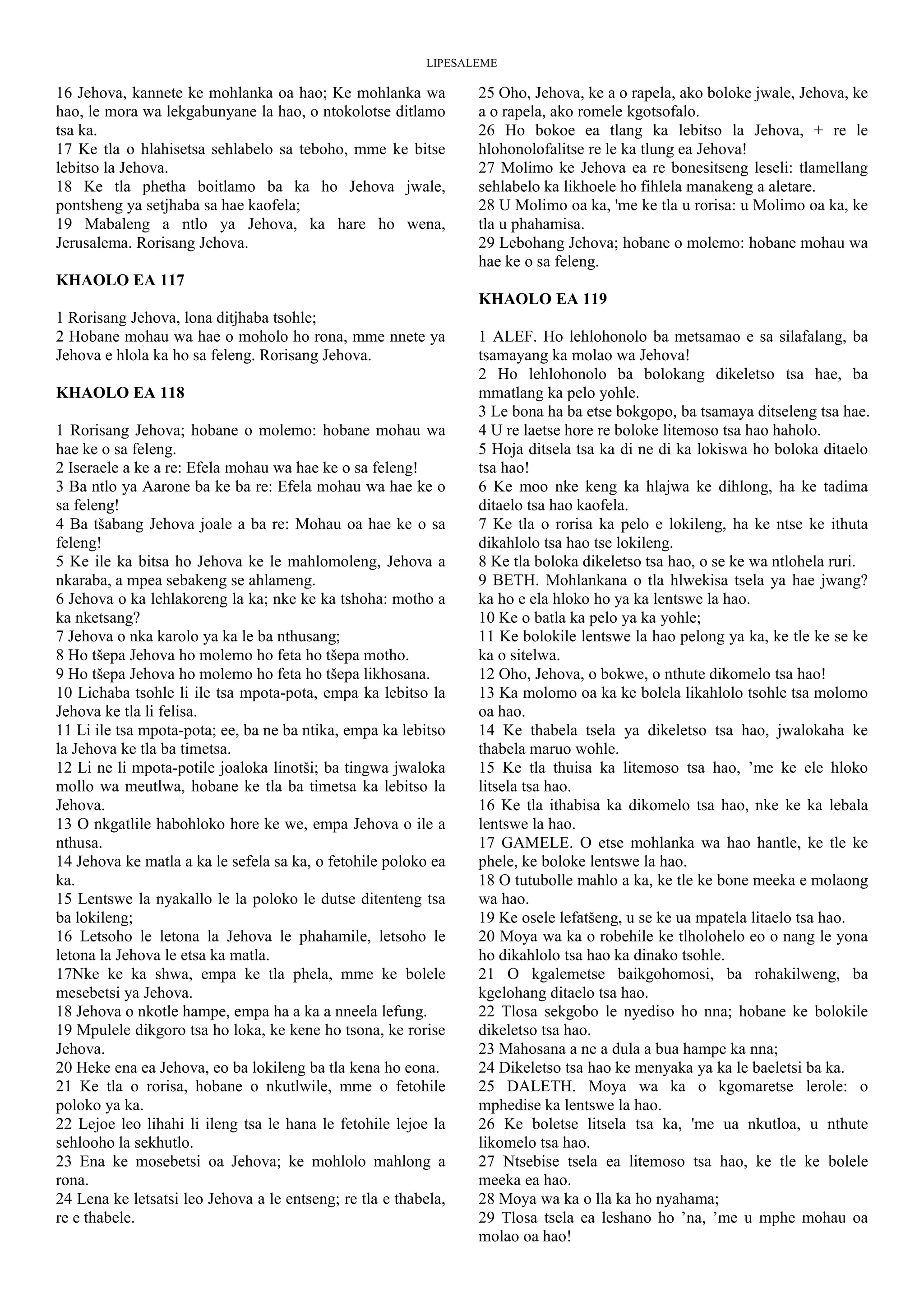 Sesotho - The Book of Psalms - Google Cloud Translation.pdf
