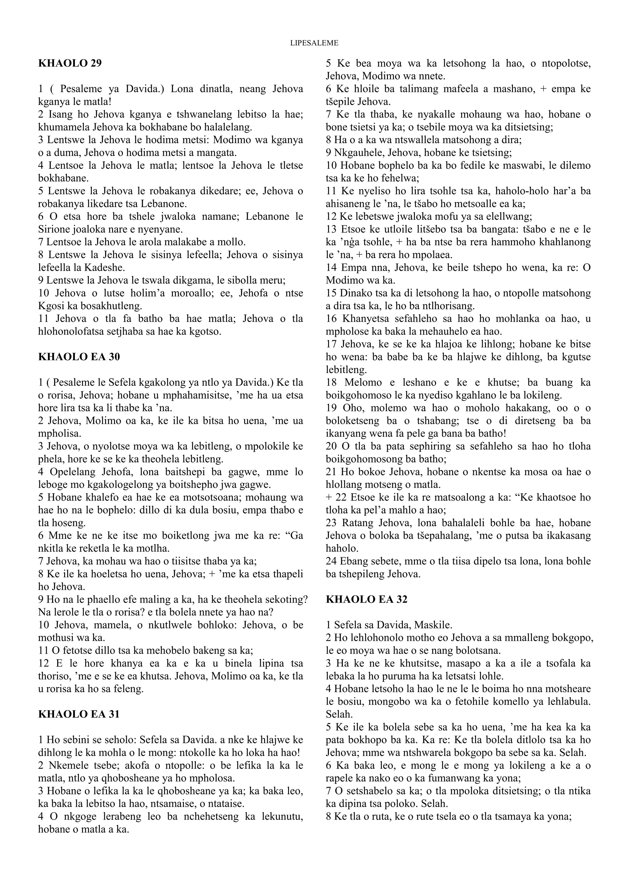 Sesotho - The Book of Psalms - Google Cloud Translation.pdf