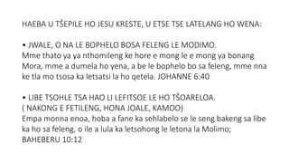 Sesotho Soul Winning Gospel Presentation - Only JESUS CHRIST Saves.pptx