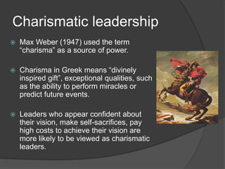 Sess 15 charismatic and transformational leadership-part 1 | PPTX