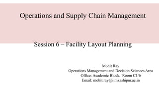 facility layout and operations and supply chain management | PPTX