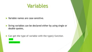 Python Introduction | PPT