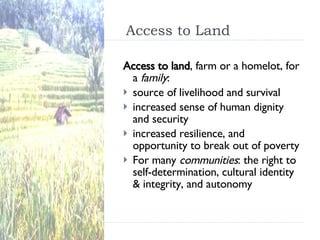 Session 1 Access To Land | PPT