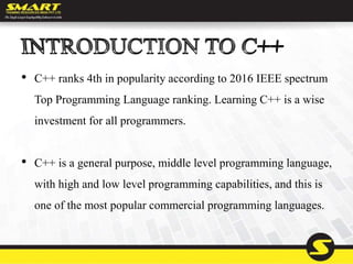 Session 1 - c++ intro | PPT