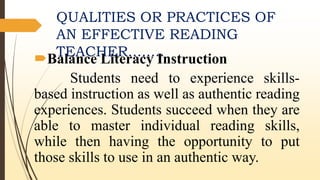 Session-1-The-Reading-Teacher.pptx | Educational Assessment | Education