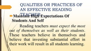 Session-1-The-Reading-Teacher.pptx | Educational Assessment | Education