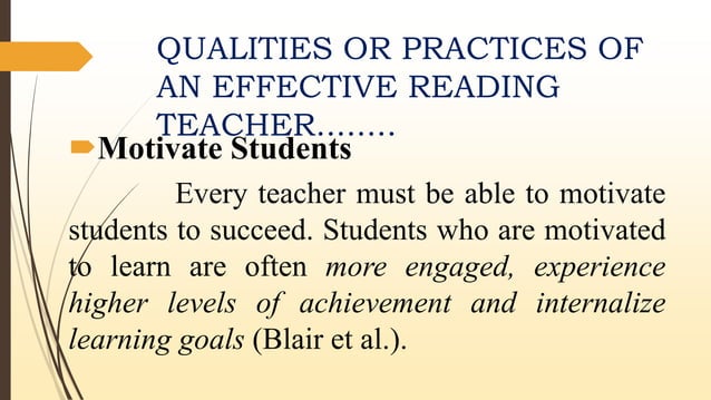 Session-1-The-Reading-Teacher.pptx | Educational Assessment | Education