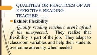 Session-1-The-Reading-Teacher.pptx | Educational Assessment | Education